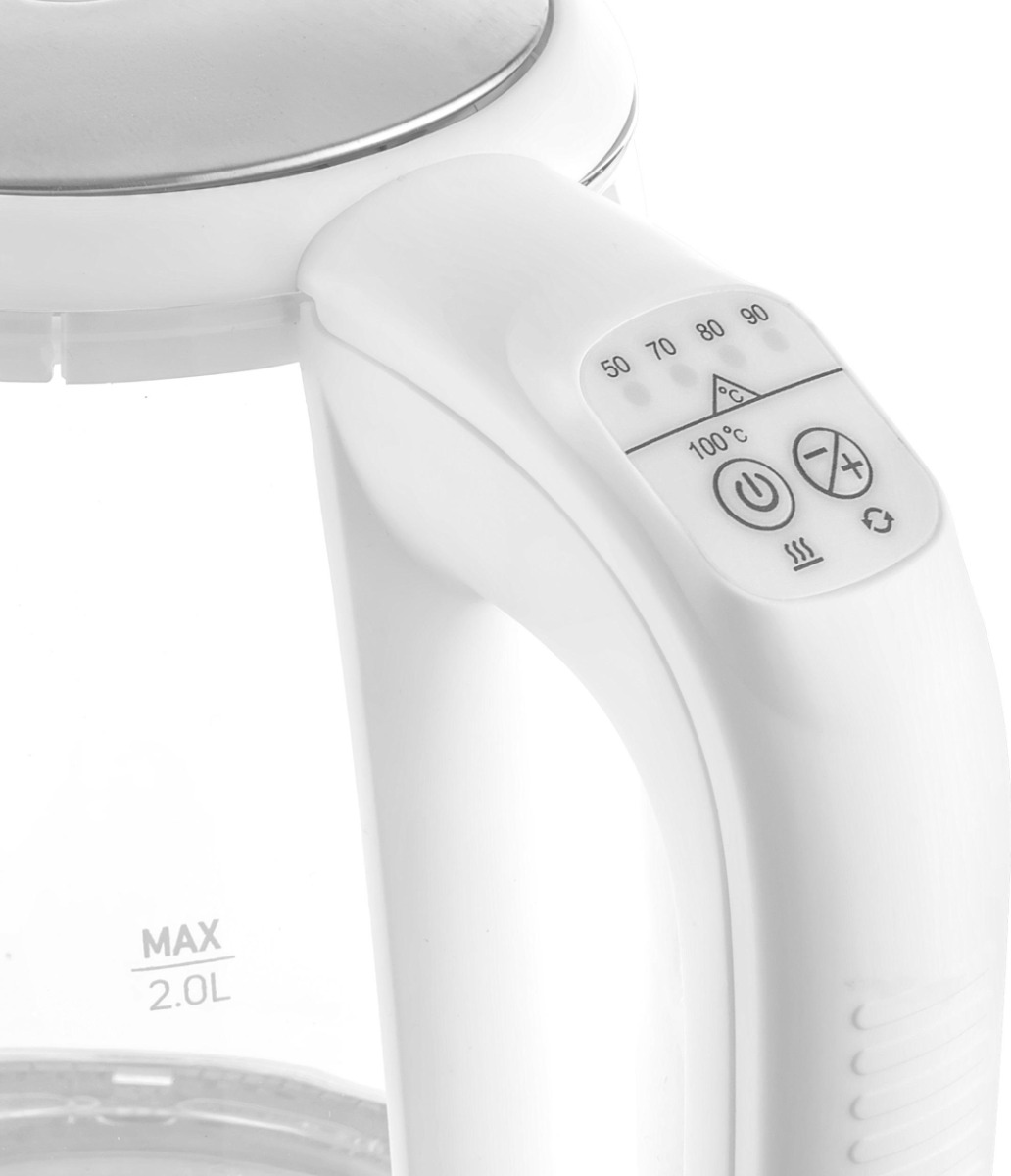 SENCOR Variable Temperature Electric Kettle, 2200 Watts, 2 L., Glass ...