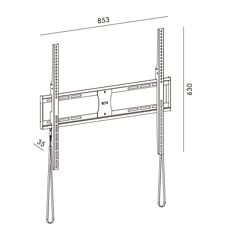 Fujistar Fixed TV Wall Mount Bracket, 42"-90", 65kg, FS204 - Almanea