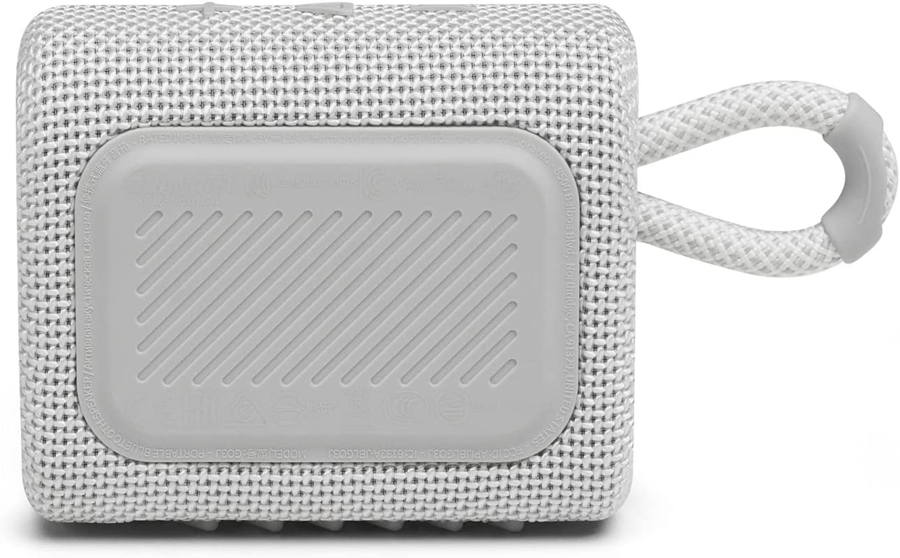 JBL Go3 Portable Bluetooth Speaker White - Almanea